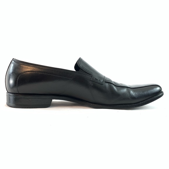Hugo Boss | Shoes | Hugo Boss Black Leather Dress Shoes Men Slip On 2 ...
